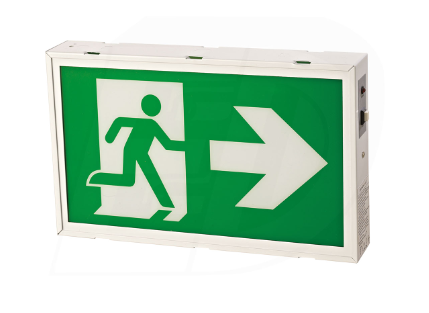 LED Running Man Exit Sign, Metal Frame Single and Double Sided Operati ...