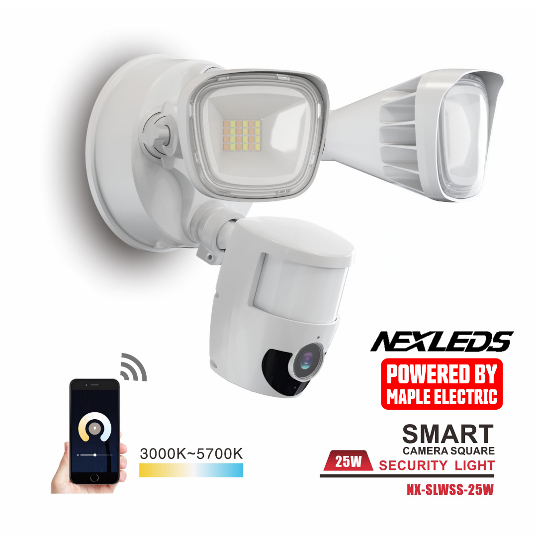 Smart Camera Square Security Light, White, Must Have 2.4GHZ WiFi ...