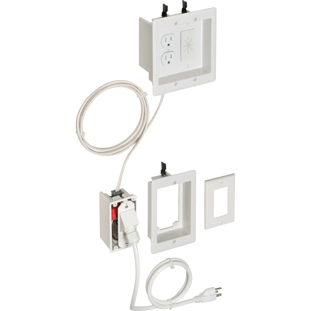Arlington Prewired Tv Bridge Kit 3gnggc Non Metallic 2 Gang Maple