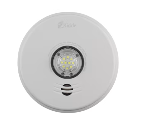 Kidde 120V AC 2-in-1 LED Strobe, 10-Year Talking Smoke Alarm – Maple ...